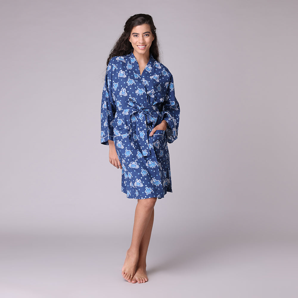 Turtle & Crab Short Robe – Kochi Stores