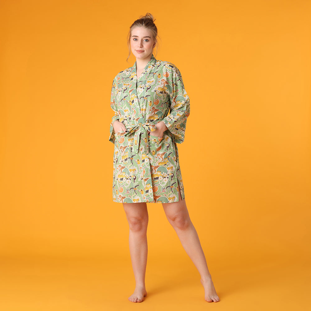 Tropical Jungle Short Robe – Kochi Stores